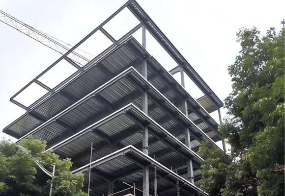 BY-61 7Floor Steel Structure Hotel Building, Steel-Frame Building,Apartment